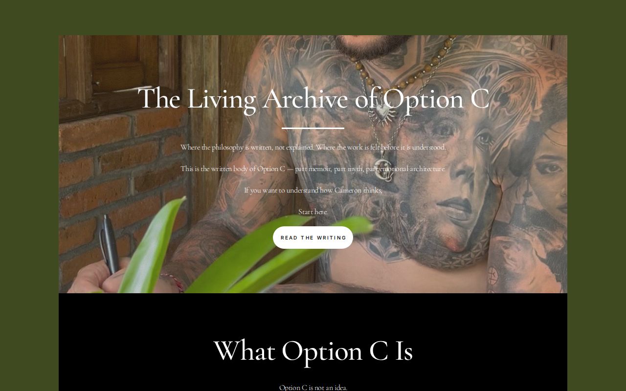 Option C — Writing, Oath & Ongoing Work